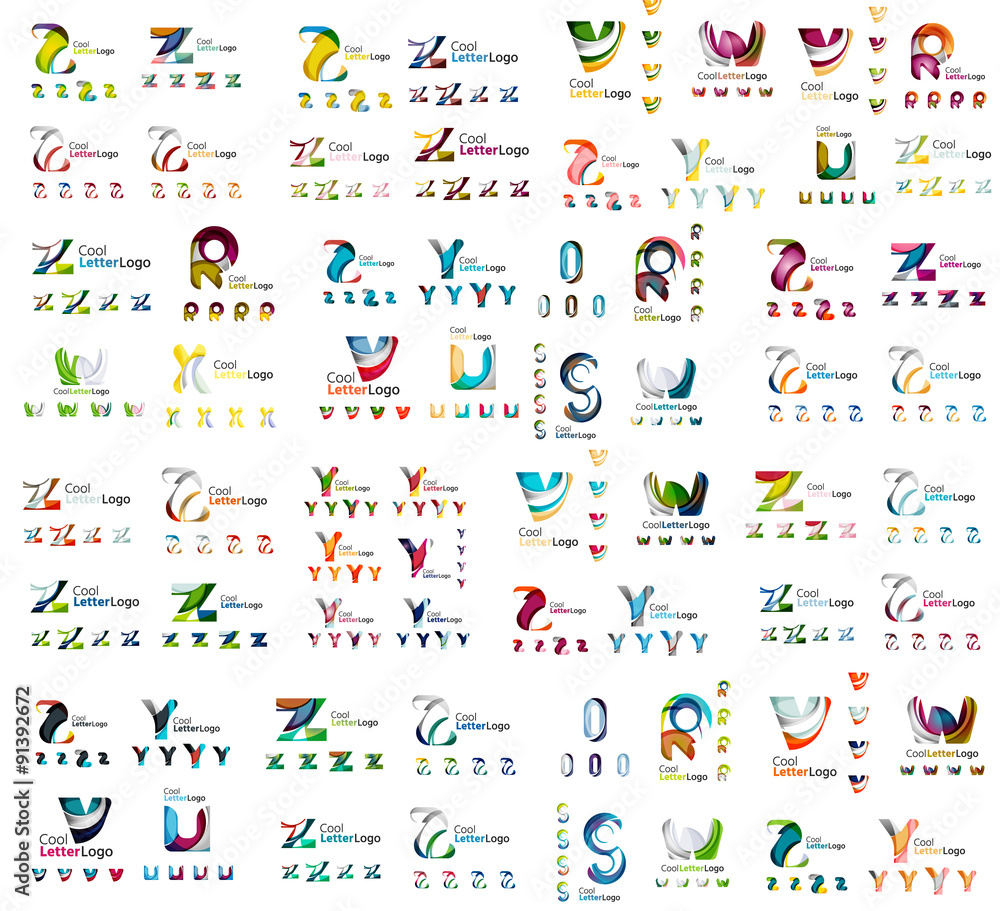 Mega set of letter logos Stock Vector | Adobe Stock