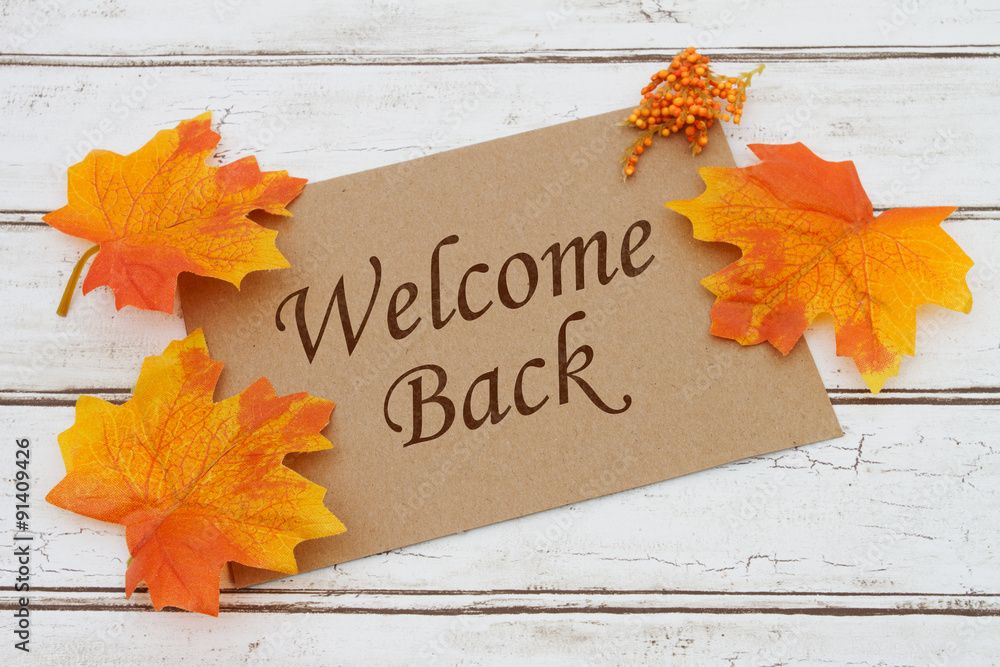 Welcome Back Card Stock Photo | Adobe Stock