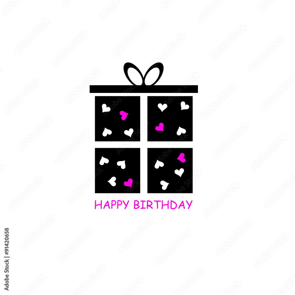 happy birthday pink vector Stock Vector | Adobe Stock