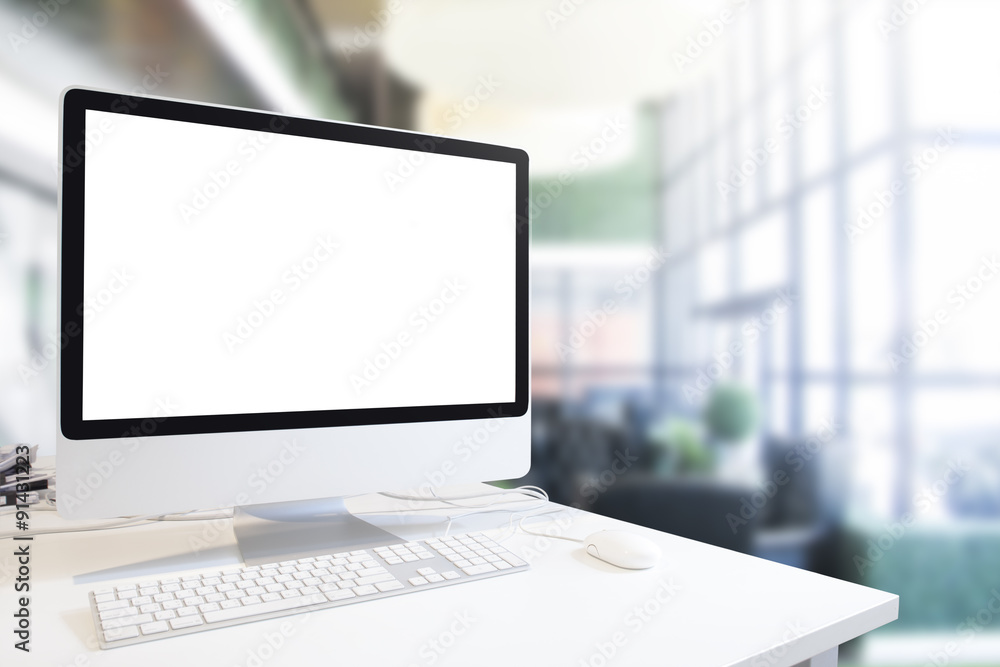 Mock up of generic design computer screen Stock-Foto | Adobe Stock