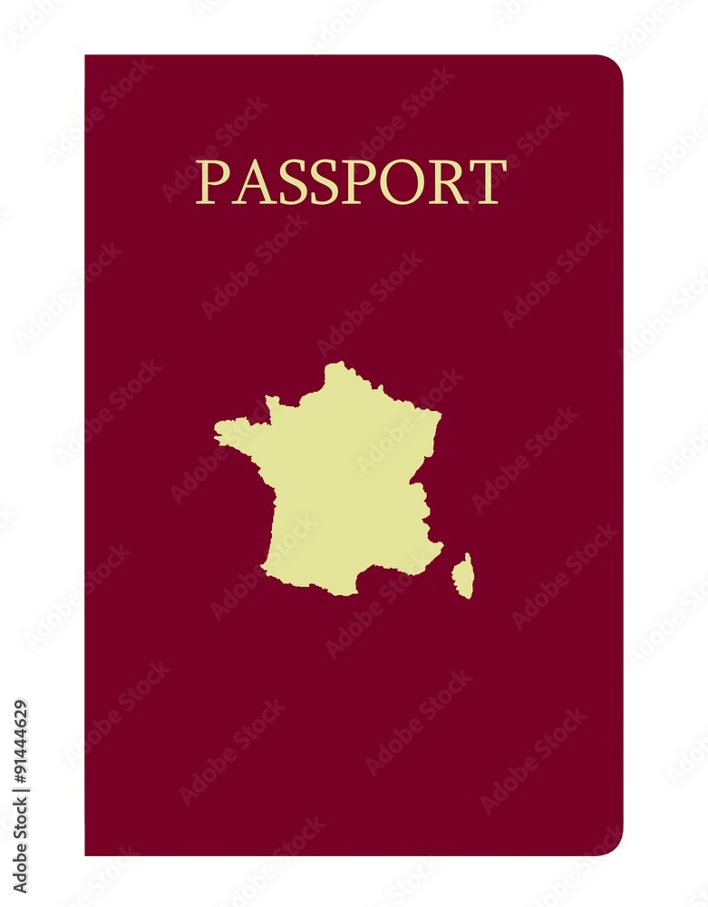 Carte de France sur un passeport Stock Illustration | Adobe Stock