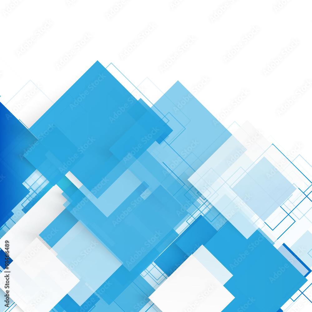 Vector blue squares. Abstract background. Stock Vector | Adobe Stock