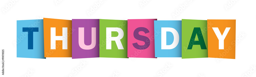 DAYS OF THE WEEK Vector Letter Icons (THURSDAY) Stock Vector | Adobe Stock