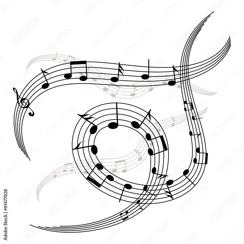 Music Notes Spiral