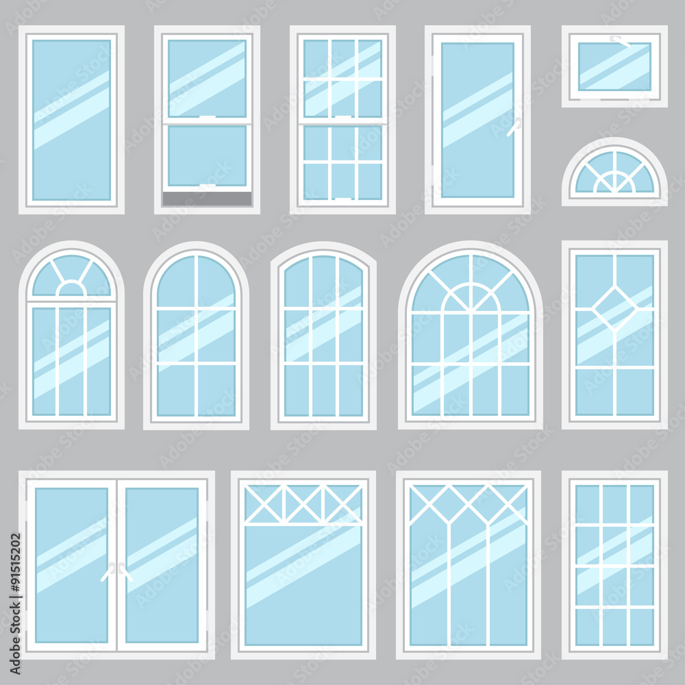 Windows types Stock Vector | Adobe Stock