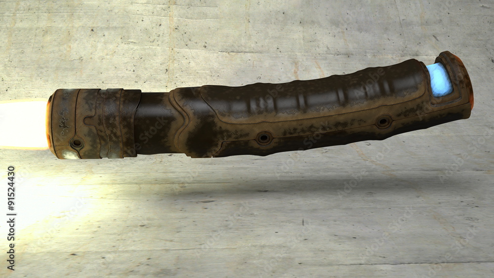 Worn and Rusty Vintage Lightsaber Stock Illustration | Adobe Stock