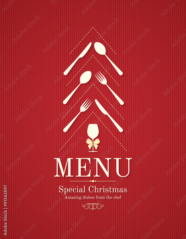 Special Christmas festive menu design Stock Vector | Adobe Stock