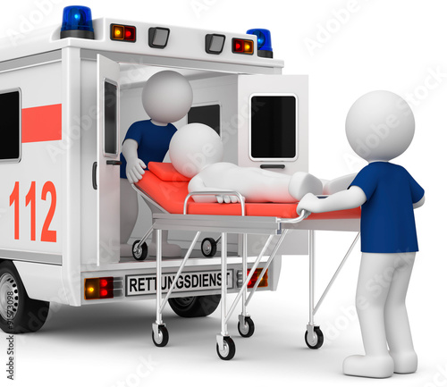 3d Männchen Rettungsdienst Stock Illustration | Adobe Stock