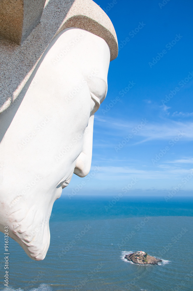 Jesus Christ in Vung Tau, Vietnam. Vung Tau is a famous coastal city in ...