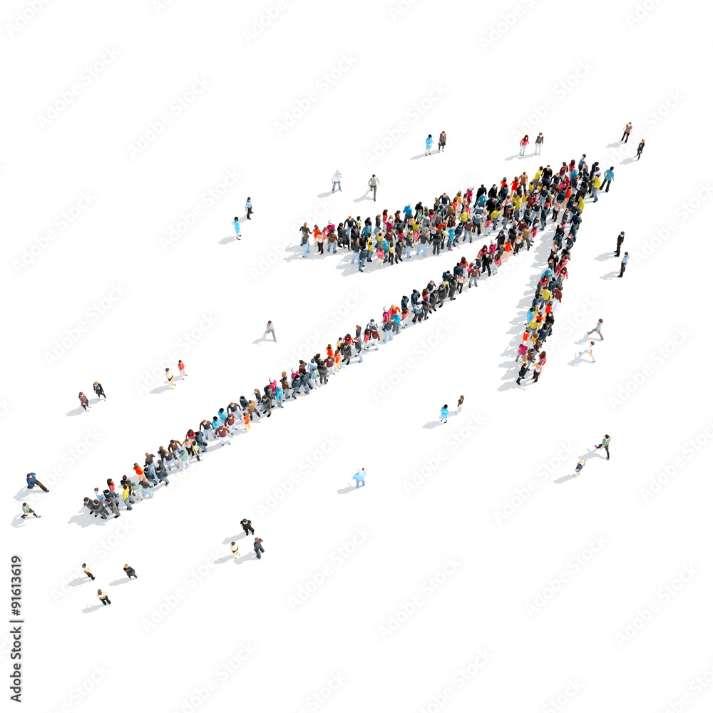 people shape arrow cartoon Stock Illustration | Adobe Stock