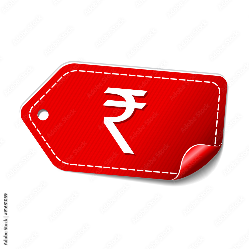 Rupee Sign Red
