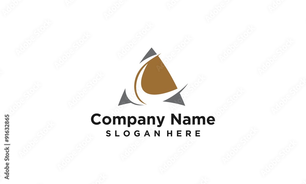 c logo and triangle logo design Stock Vector | Adobe Stock