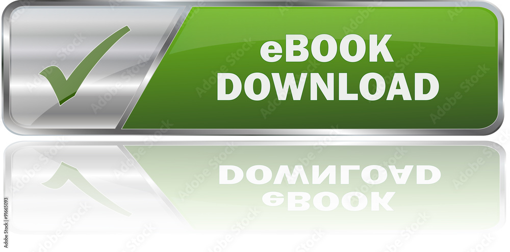eBOOK DOWNLOAD / realistic modern glossy 3D vector eps banner in green ...