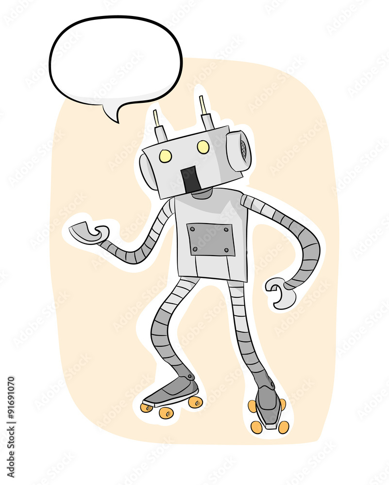Simple Robot Cartoon
