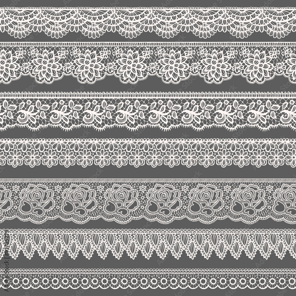 Lace borders Stock Vector | Adobe Stock