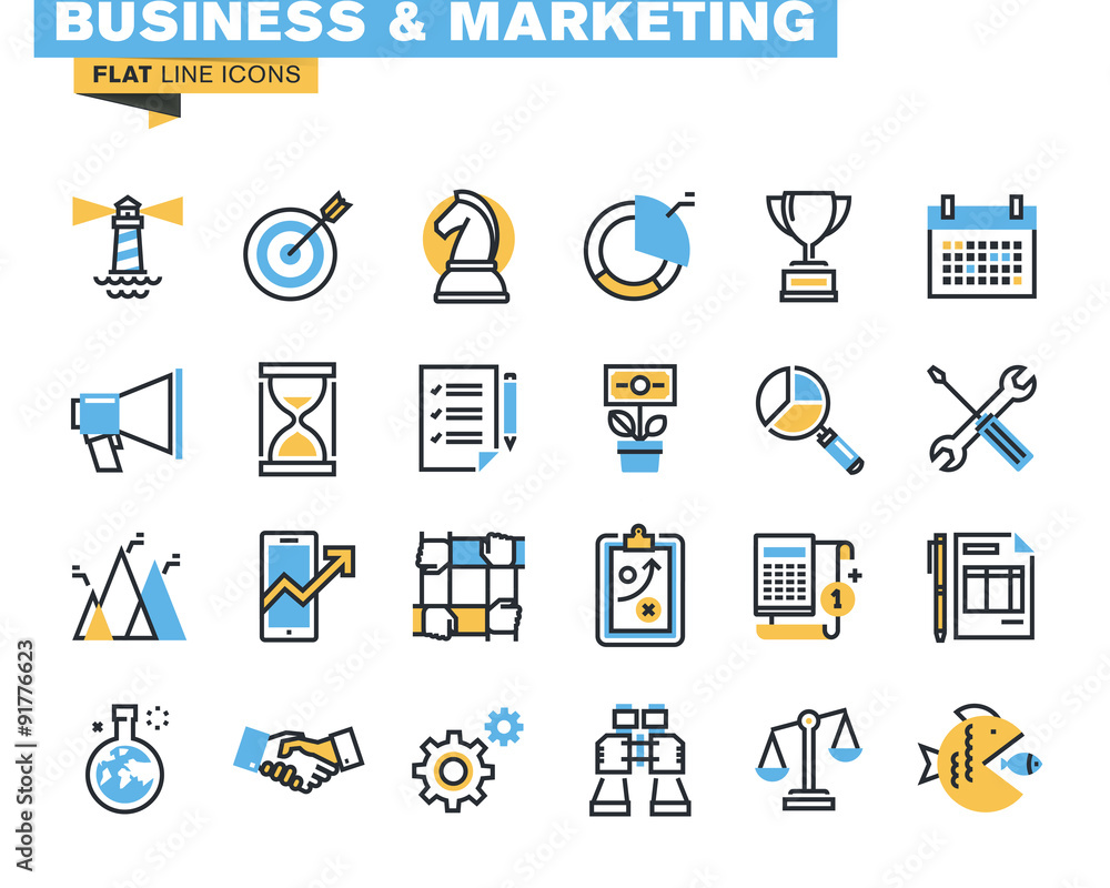Flat Business Icons