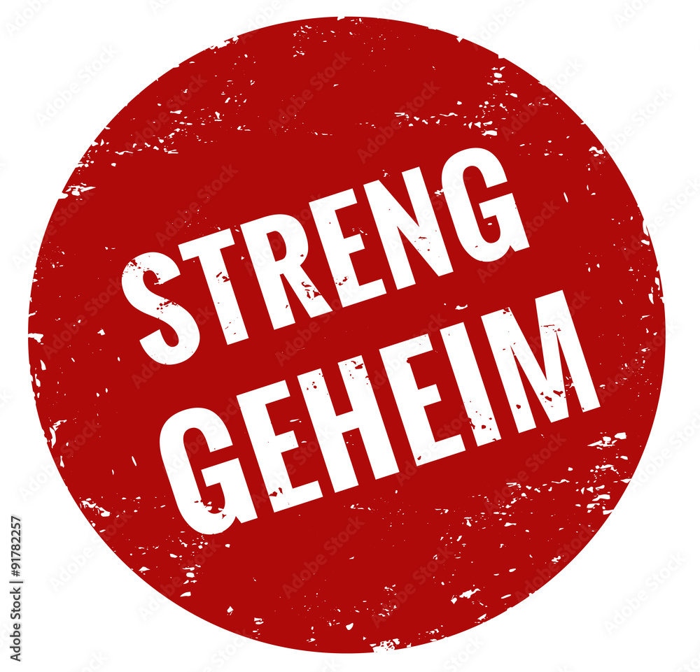Stempel Grunge rot streng geheim Stock-Vektorgrafik | Adobe Stock