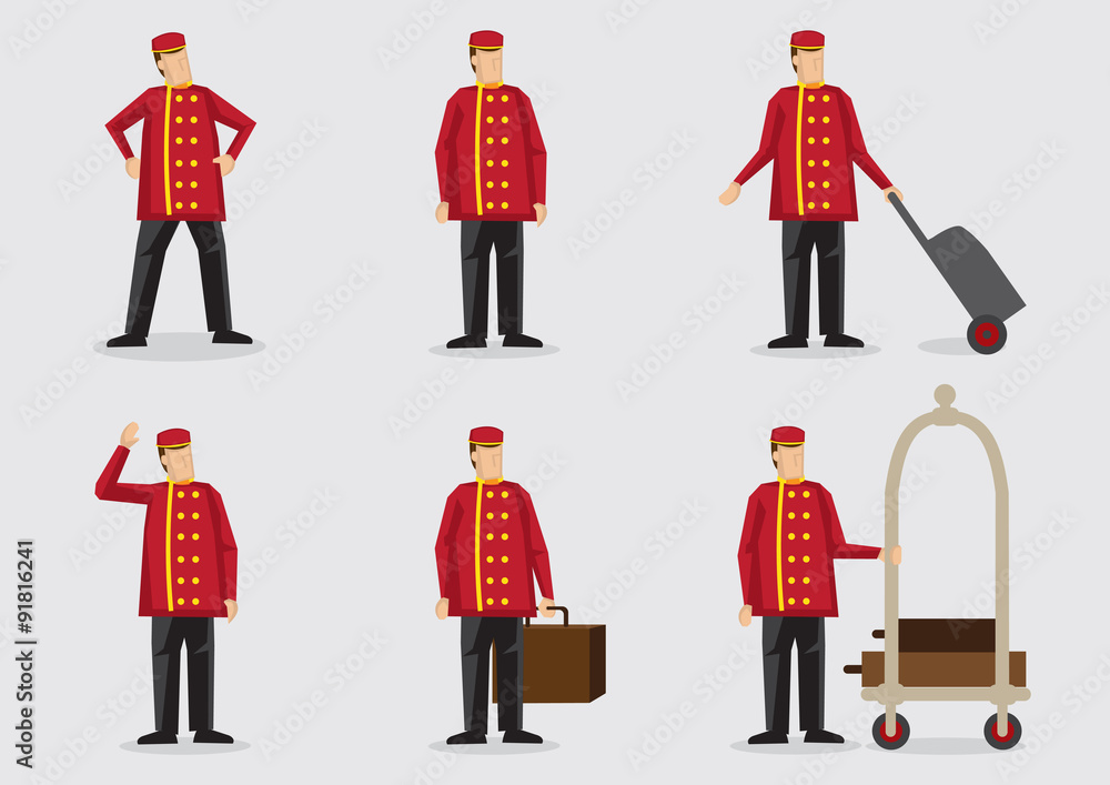 Porter Vector Cartoon Character Stock Vector | Adobe Stock