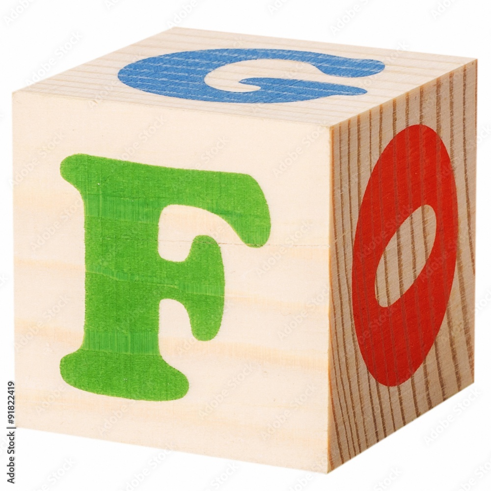 Wooden Block Letters F