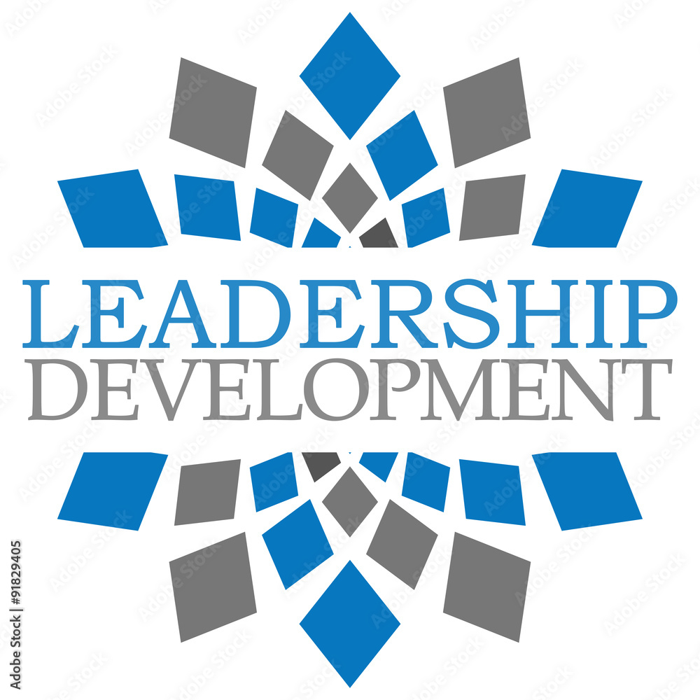 Leadership Development Blue Grey Square Elements ilustración de Stock ...