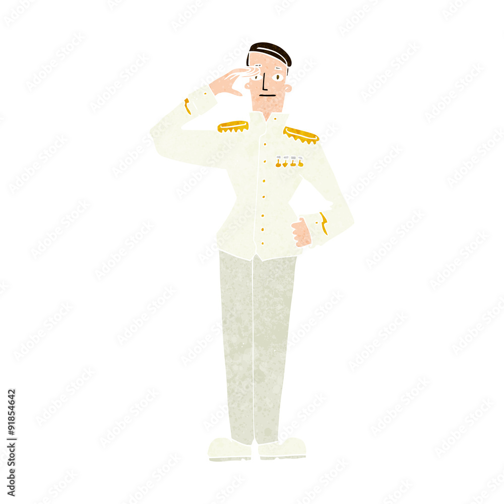 cartoon military man in dress uniform Stock Vector | Adobe Stock