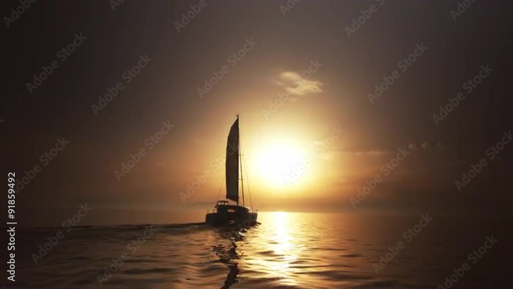 Sailing Into The Sunset Stock Video | Adobe Stock