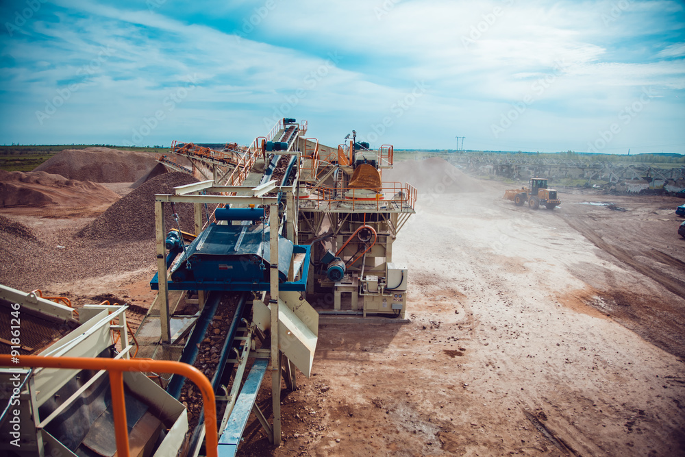 The Plant of the Production the Crushed Stone Stock Photo | Adobe Stock