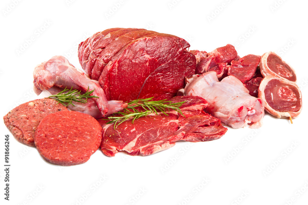 raw meat mix Stock Photo | Adobe Stock