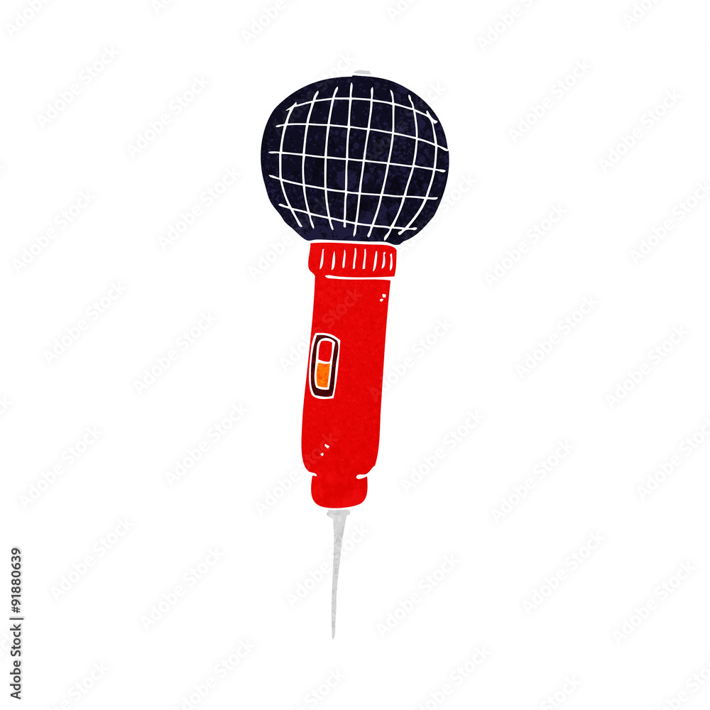 cartoon microphone Stock Vector | Adobe Stock