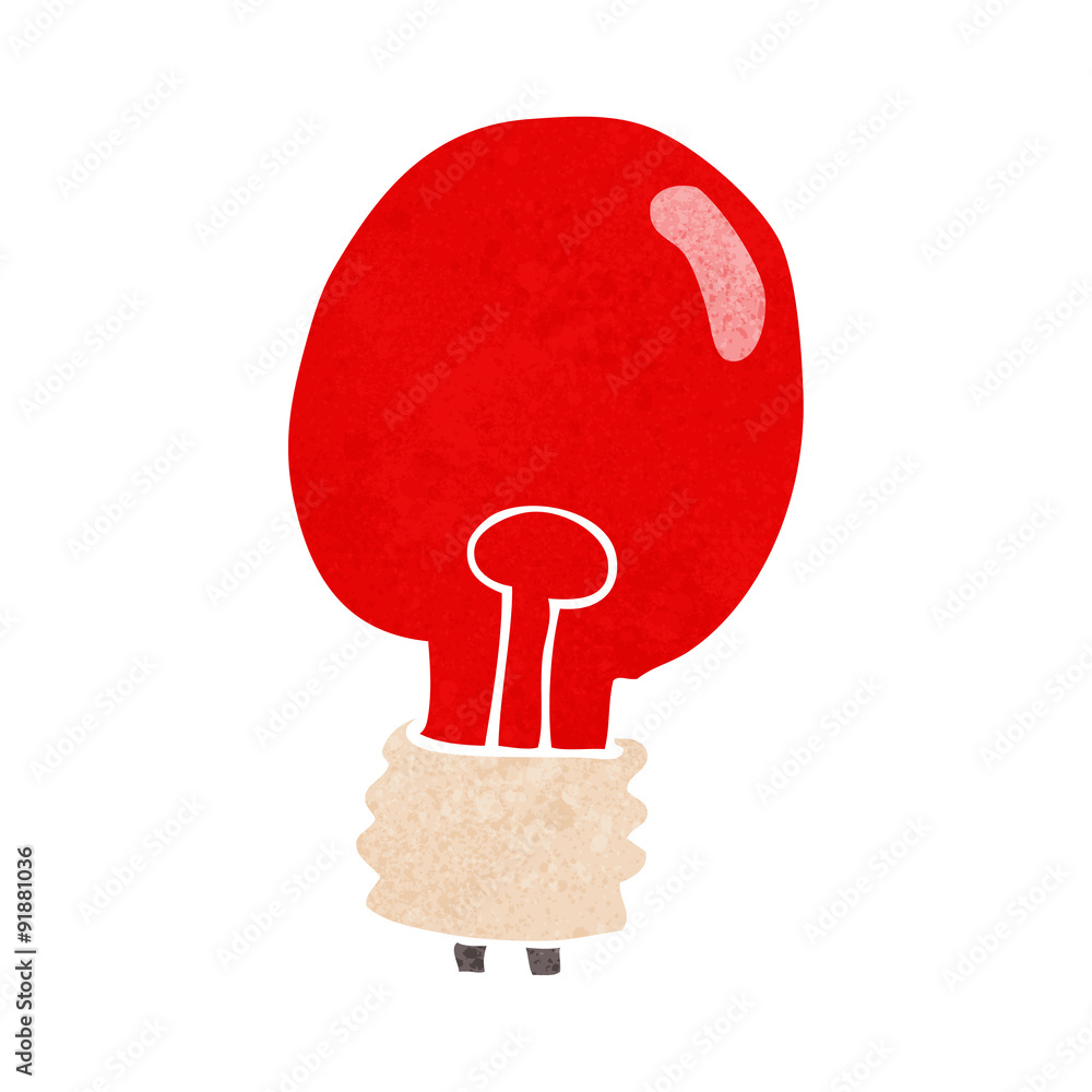 cartoon red light bulb Stock Vector | Adobe Stock