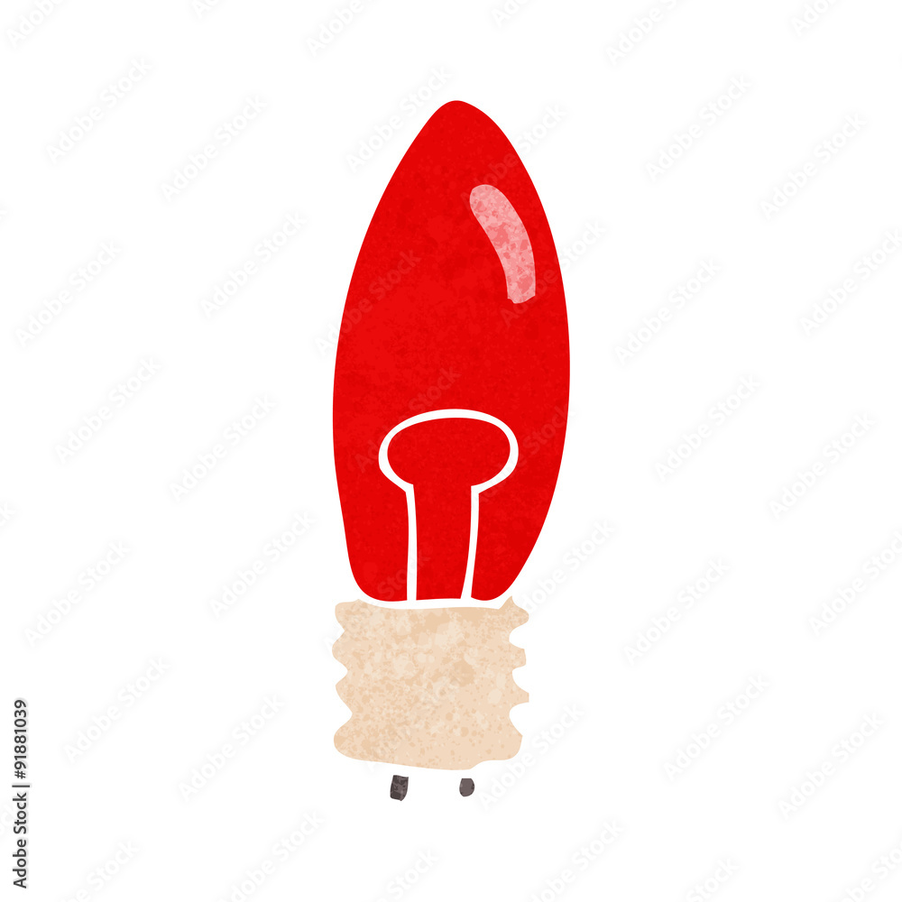 cartoon red light bulb Stock Vector | Adobe Stock