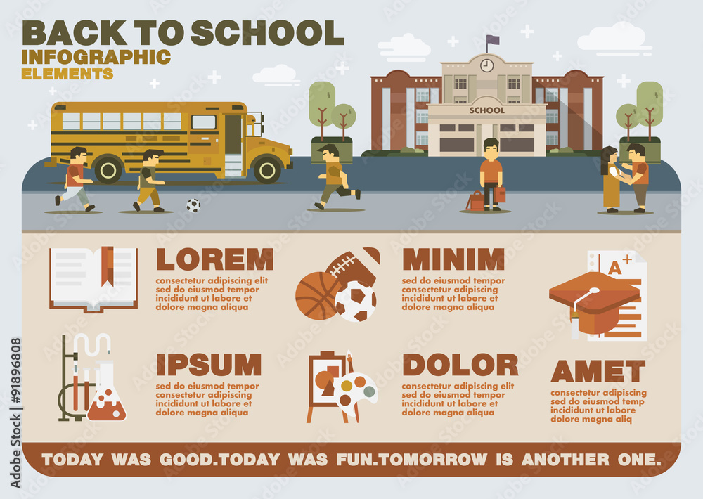 Back to school infographic elements Stock Vector | Adobe Stock