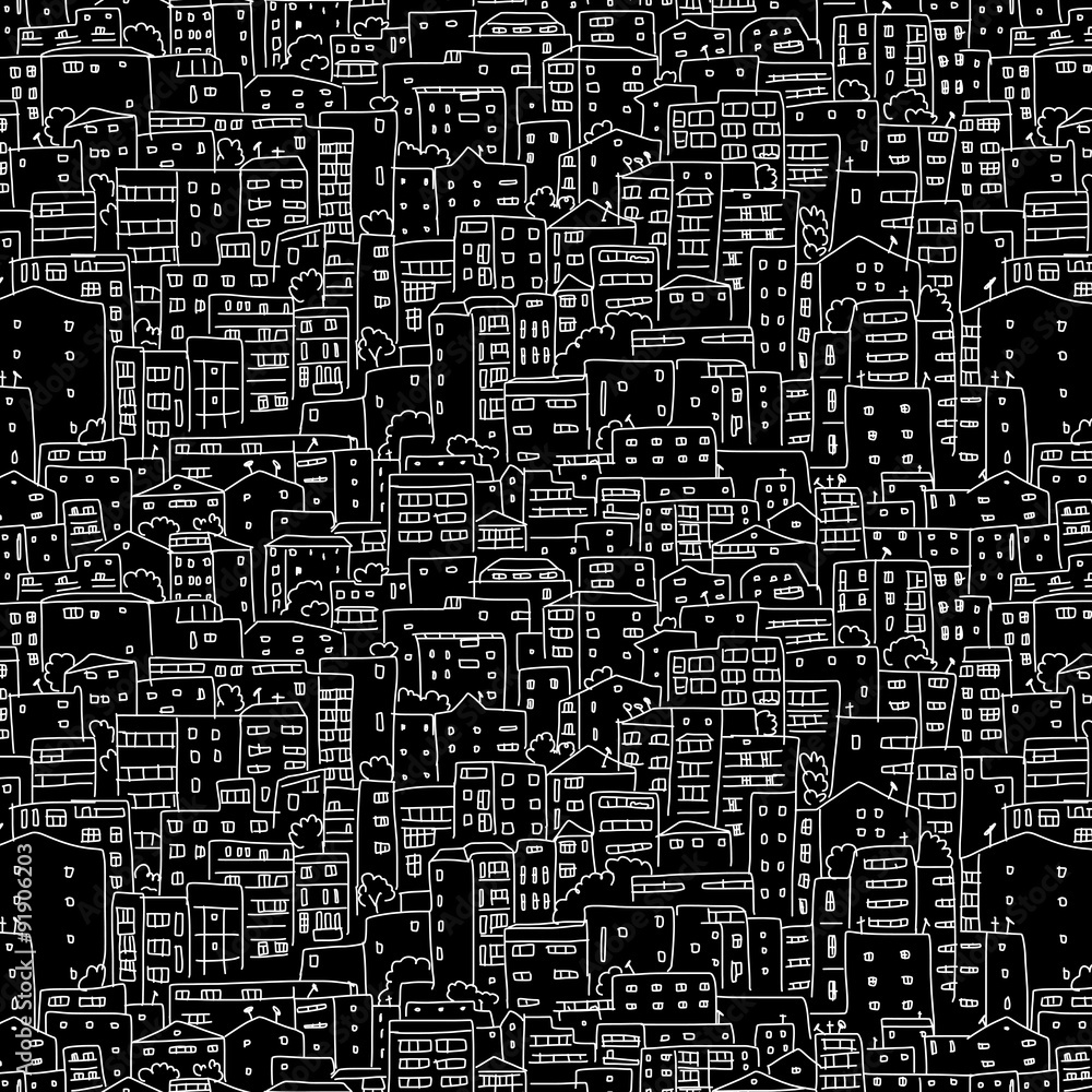 Abstract cityscape background, seamless pattern for your design Stock ...