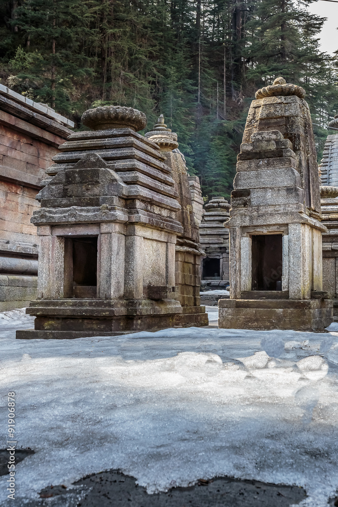 Ancient Hindu temple of Shiva in winter Stock Photo | Adobe Stock