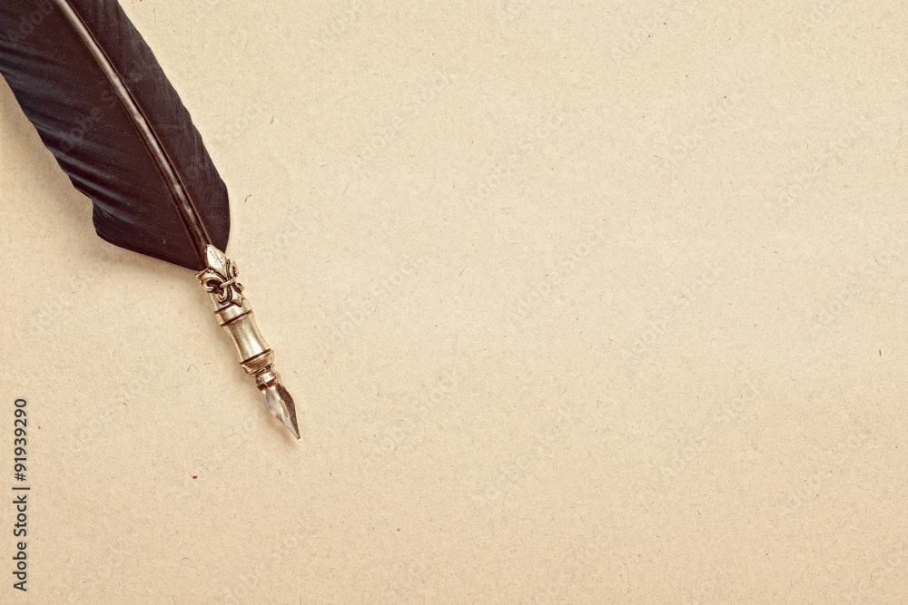 old paper and fountain pen Stock Photo | Adobe Stock