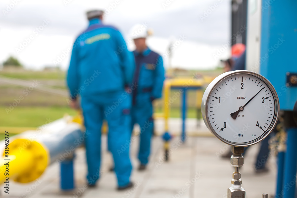 Wellhead Pressure Gauge Stock Photo | Adobe Stock