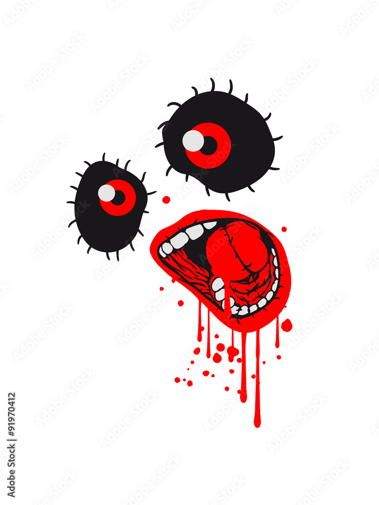 drop of blood screaming face Stock Illustration | Adobe Stock