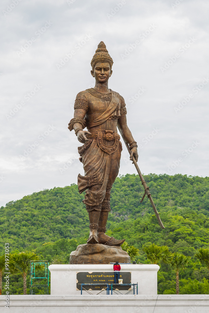 Por Khun Ramkhamheng were constructed at Rajabhakti park,Thailand Stock ...