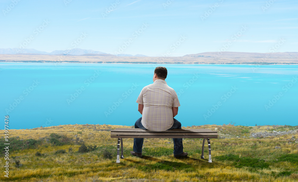 Fat man Stock Photo | Adobe Stock