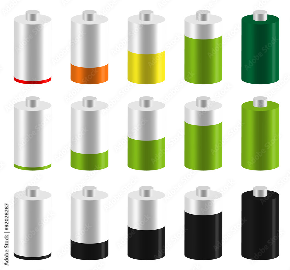 Level, progress indicators, battery level indicators. Editable v Stock ...