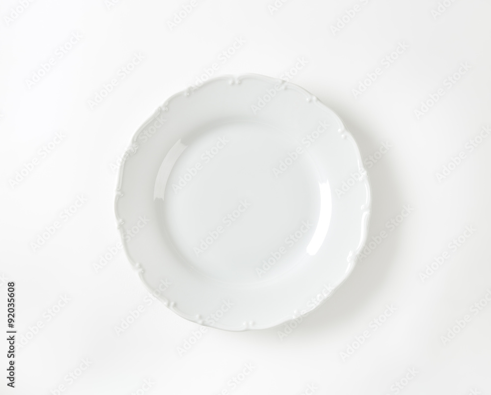 Elegant white dinner plate Stock Photo | Adobe Stock