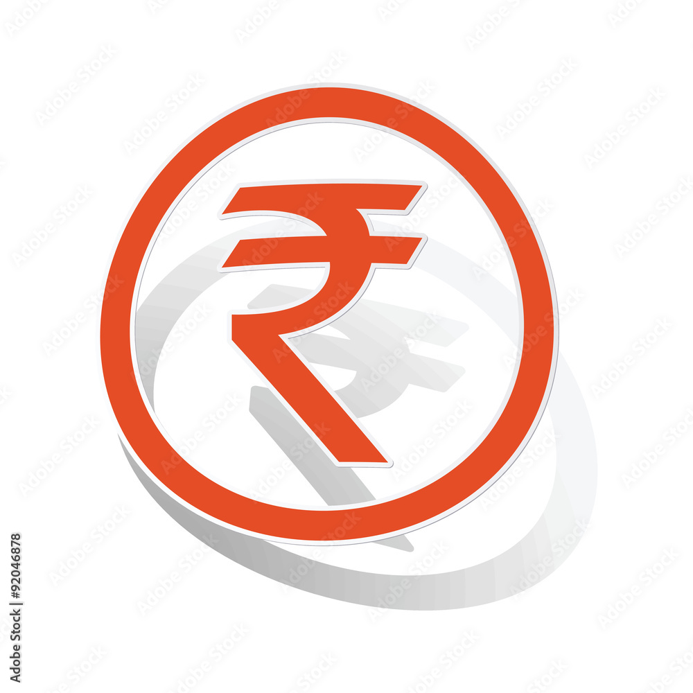 Rupee Sign Red