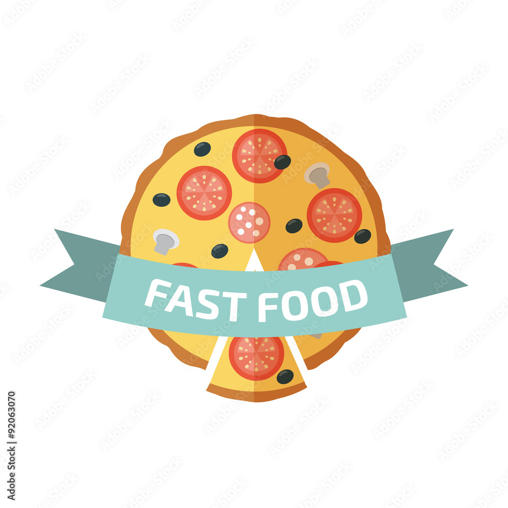 Fast food logo. Junk food logo. Stock Vector | Adobe Stock