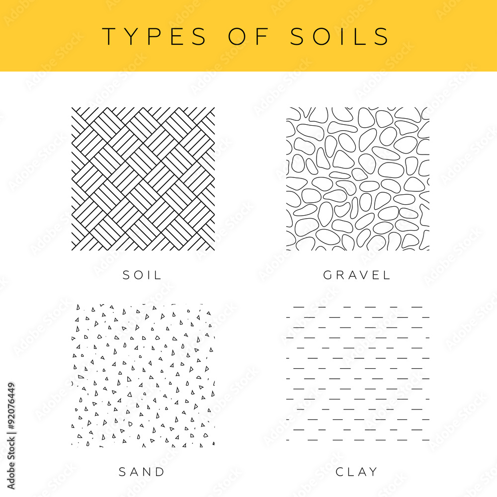 Types of soils Stock Illustration | Adobe Stock