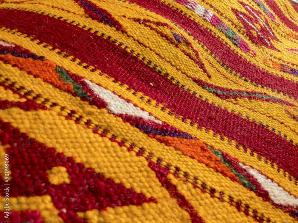 Close up of handmade traditional wool rug Stock Photo | Adobe Stock