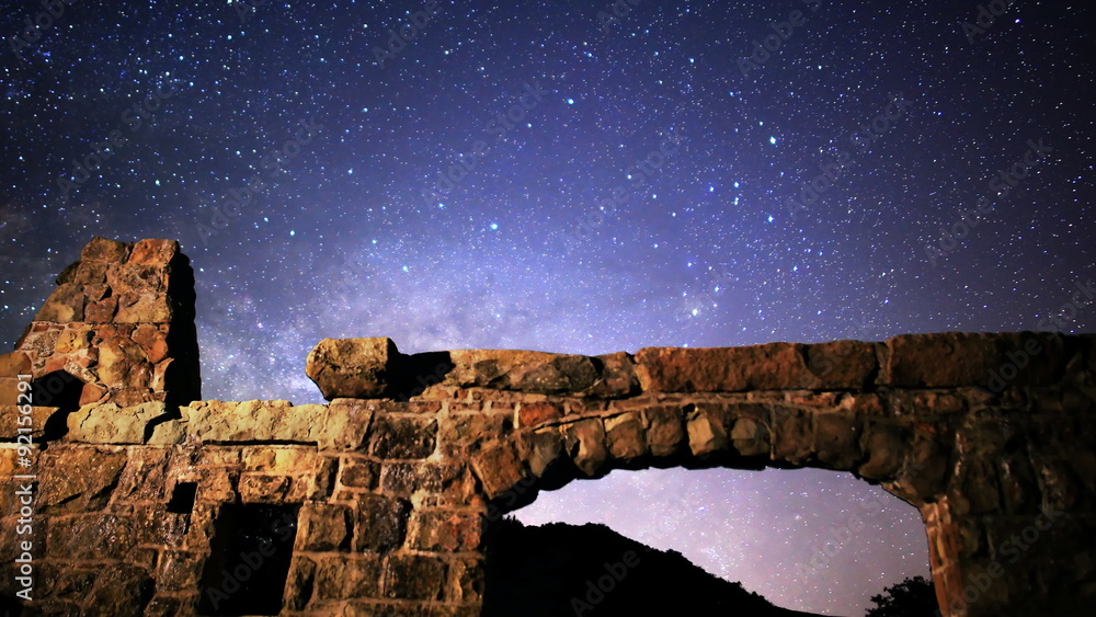 Astrophotography time lapse footage with pan left motion of milky way ...