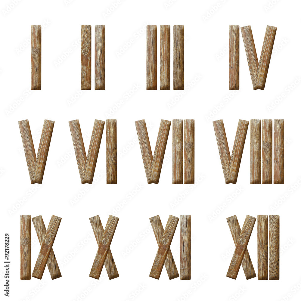 roman numerals set isolated on white Stock Photo | Adobe Stock