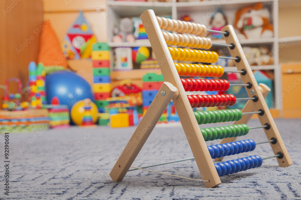 wooden colour abacus Stock Photo | Adobe Stock