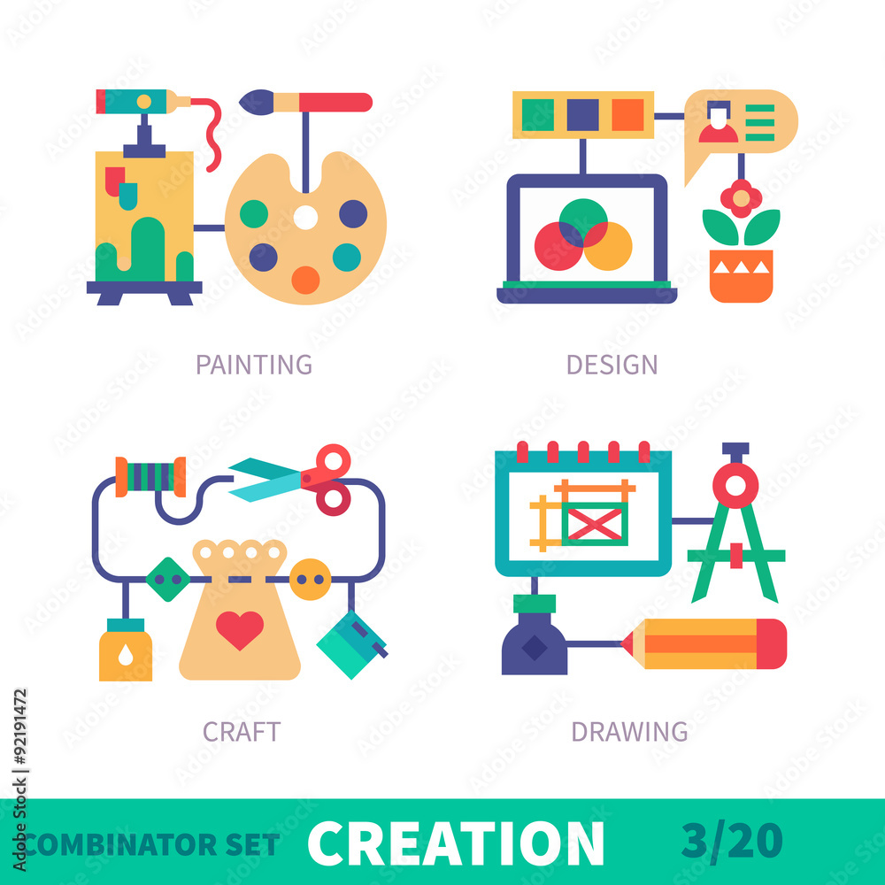 Handcraft and art-making. All the creation stuff: painting, design ...