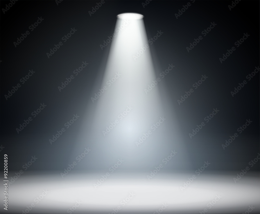 Dark background with spotlight. Stock Vector | Adobe Stock